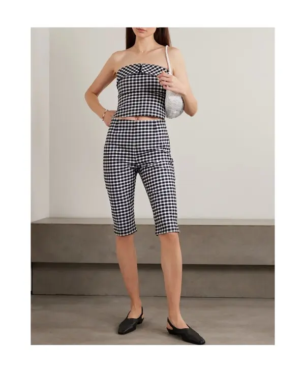 Posse Chiara Plaid Cropped Pants - No