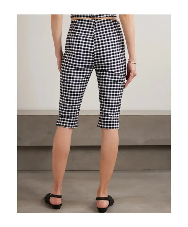 Posse Chiara Plaid Cropped Pants - No