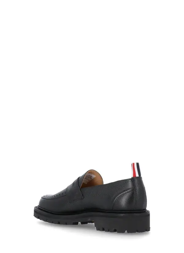 Thom Browne Grosgrain-loop Round-toe Loafers