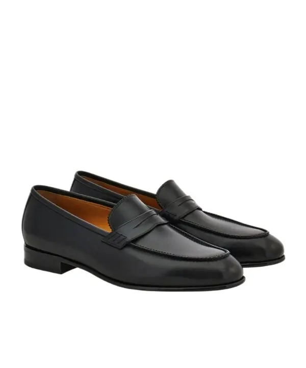 FERRAGAMO Calfskin Leather Penny Loafers