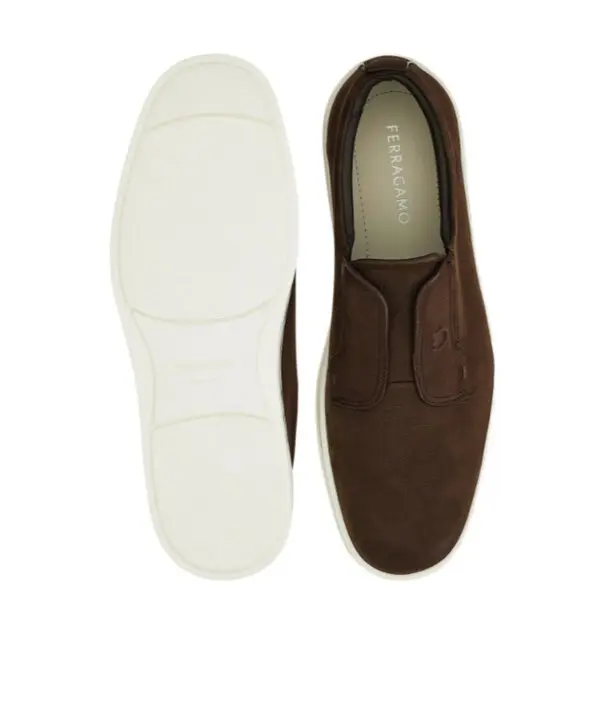 FERRAGAMO Slip-on Sneakers With Gancini Detail