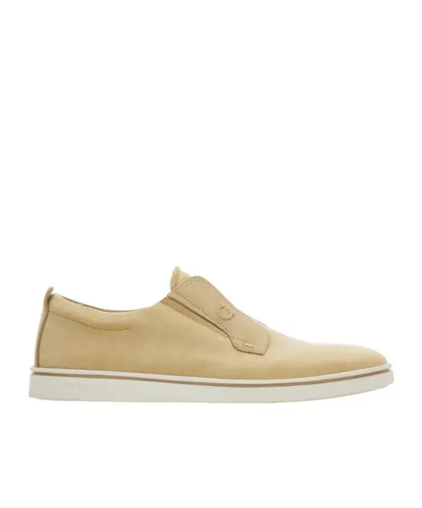 FERRAGAMO Gancini Slip-on Sneakers - Ecru