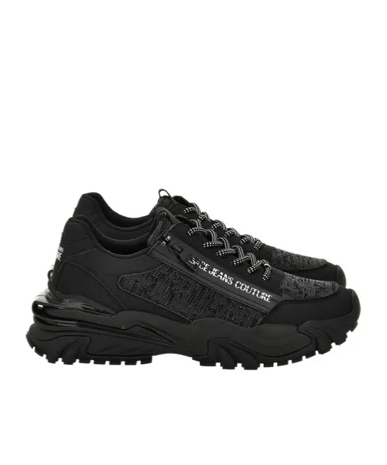Versace Textured Zip-detail Sneakers