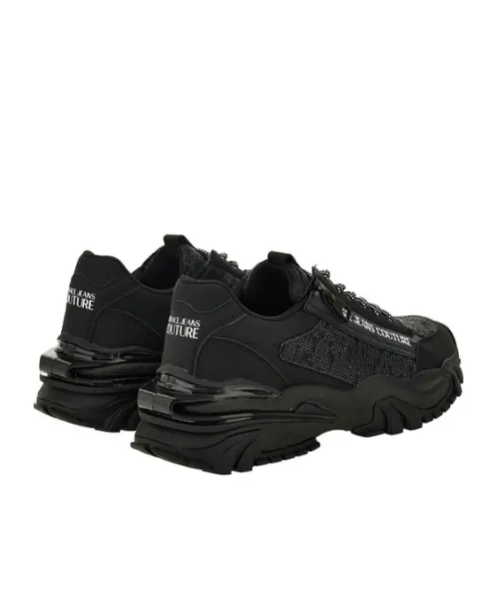 Versace Textured Zip-detail Sneakers