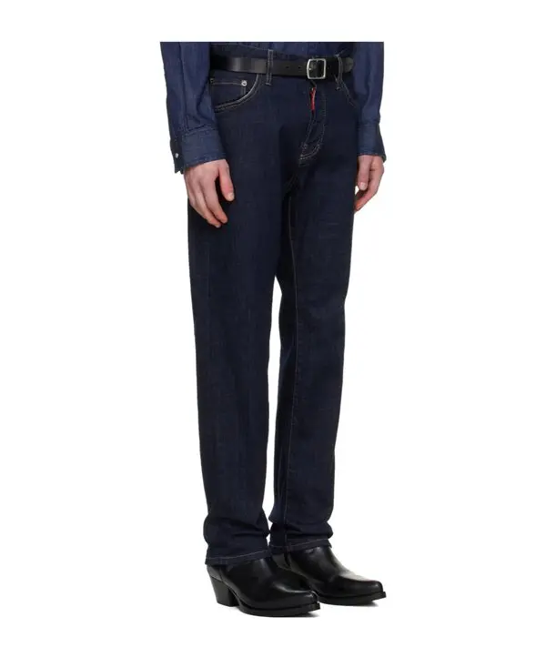 Dsquared2 Belt Loop Jeans With Logo Patch