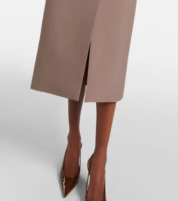 MUGLER High-waisted Pencil Skirt With Slit