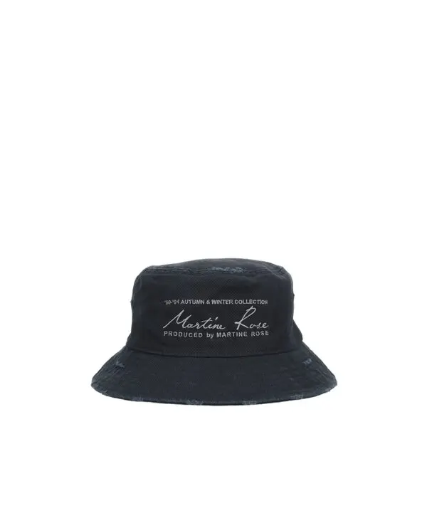 Martine Rose Logo Bucket Hat - Black