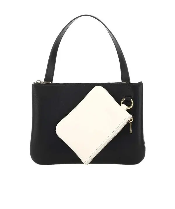 JIL SANDER Logo Printed Zipped Crossbody Bag - Black