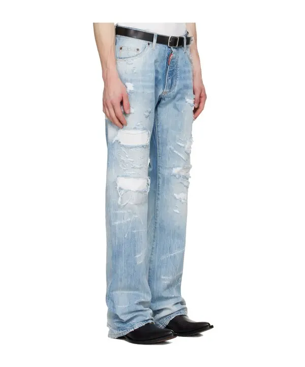 Dsquared2 Belt Loop Jeans With Rainbow Embroidery