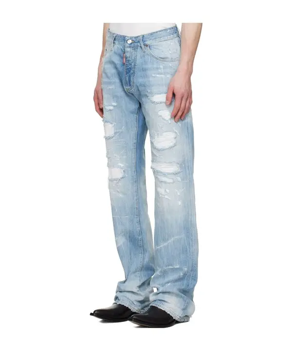 Dsquared2 Belt Loop Jeans With Rainbow Embroidery