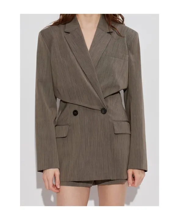 IRO PARIS Asymmetrical Double-breasted Suit Jacket