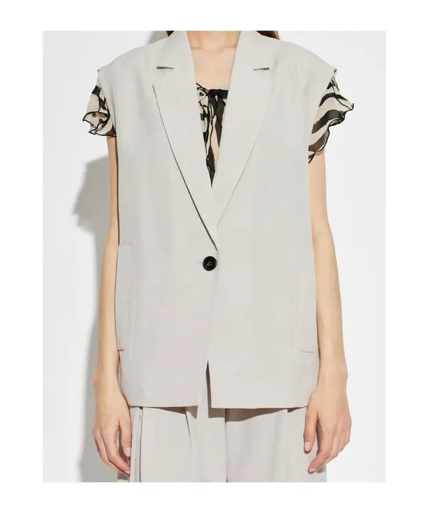 IRO PARIS Sleeveless Vest With Notched Lapel