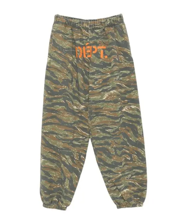 GALLERY DEPT. Elastic Waist Camouflage Print Casual Pants - Gray