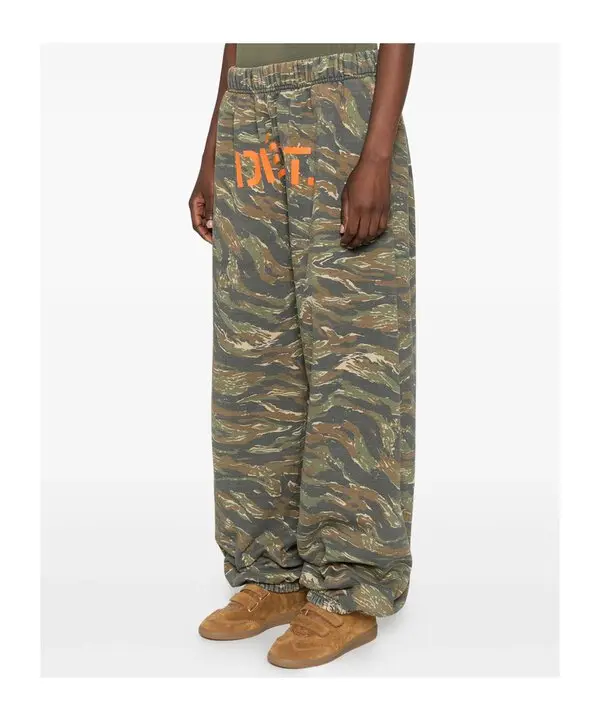 GALLERY DEPT. Elastic Waist Camouflage Print Casual Pants - Gray