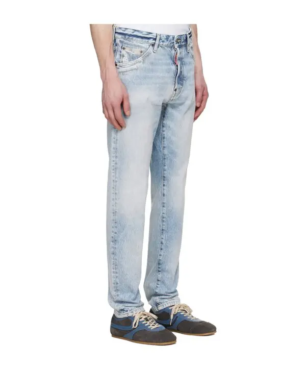 Dsquared2 Light Wash Distressed Jeans - Gray