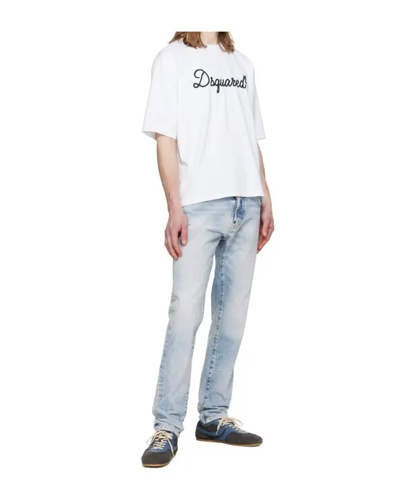 Dsquared2 Light Wash Distressed Jeans - Gray
