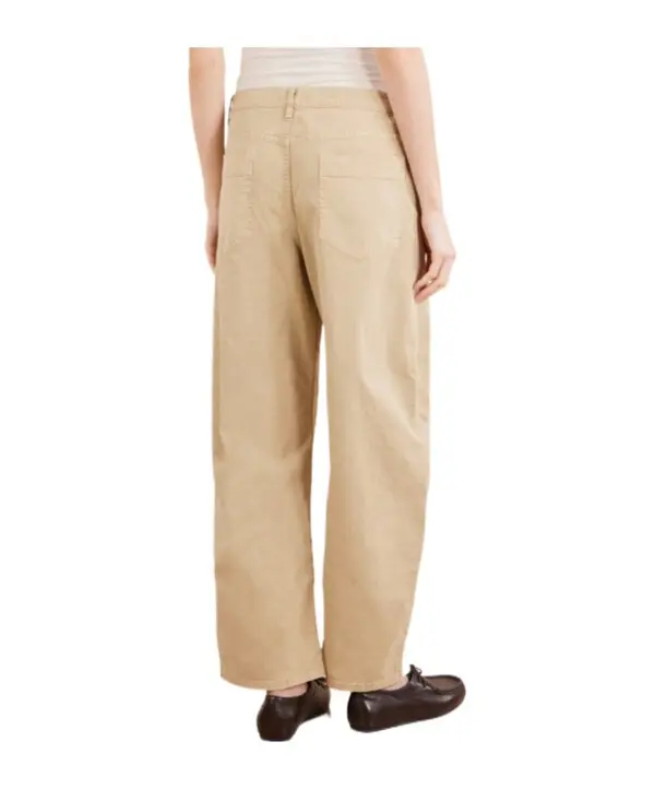 NILI LOTAN Tribeca Twill Barrel-leg Pants - Beige