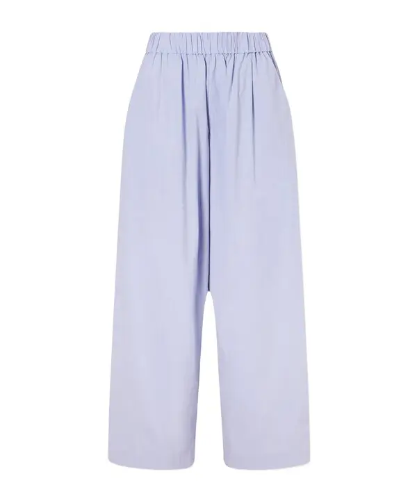 ST. AGNI Relaxed Wide-leg Trousers - Blue