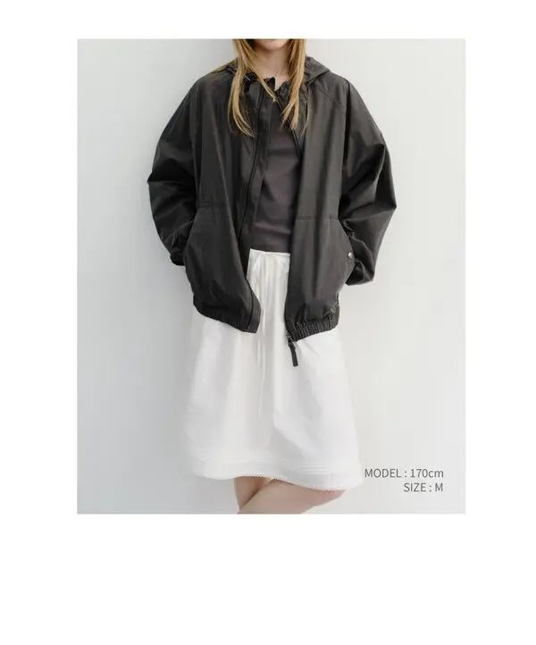 DUNST Zip-up Hooded Raglan Sleeve Jacket