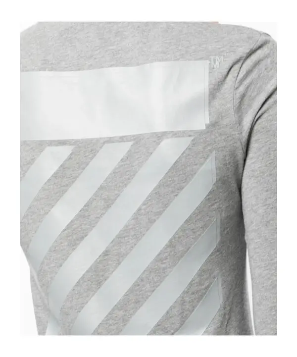 Off-White Diag-stripe Long-sleeve T-shirt - Grey