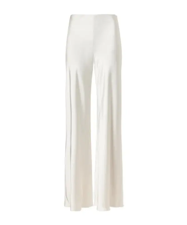 Norma Kamali High-waisted Elastic Waist Pants - White