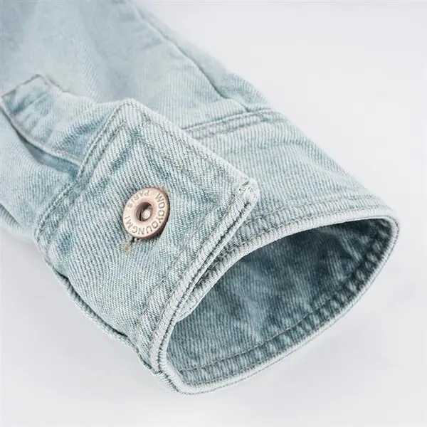 WOOYOUNGMI Floral Back Print Denim Shirt