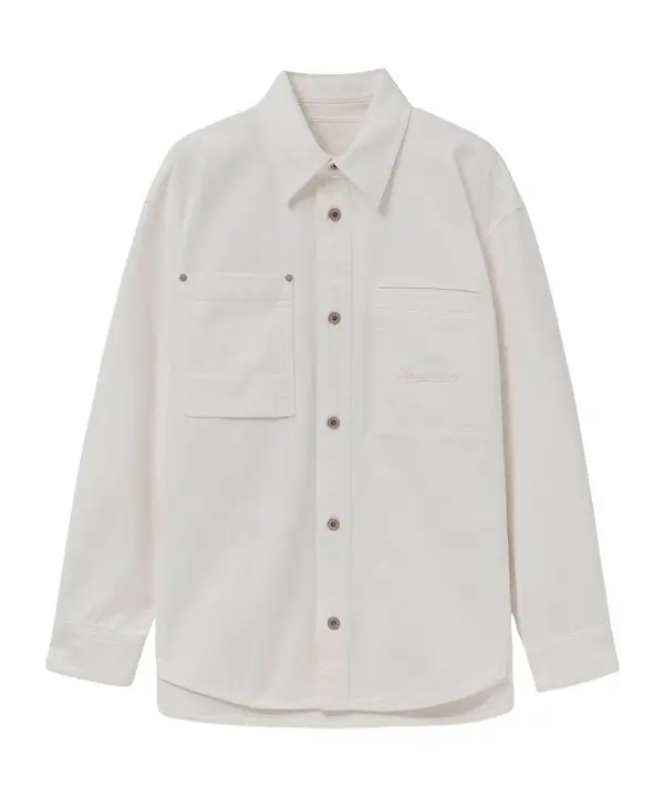 WOOYOUNGMI Floral Back Print Shirt - White