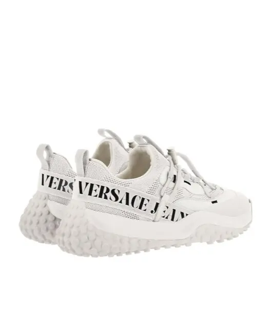 Versace Logo Printed Low-top Sneakers - White