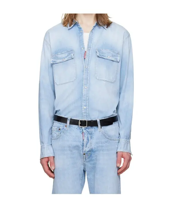 Dsquared2 Long-sleeved Denim Shirt - Blue