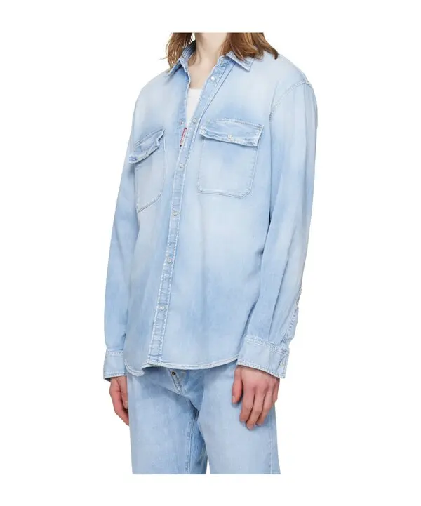 Dsquared2 Long-sleeved Denim Shirt - Blue