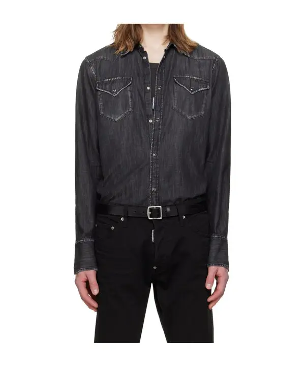 Dsquared2 Western Long-sleeved Denim Shirt