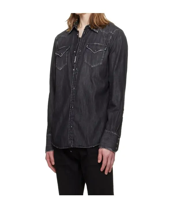 Dsquared2 Western Long-sleeved Denim Shirt