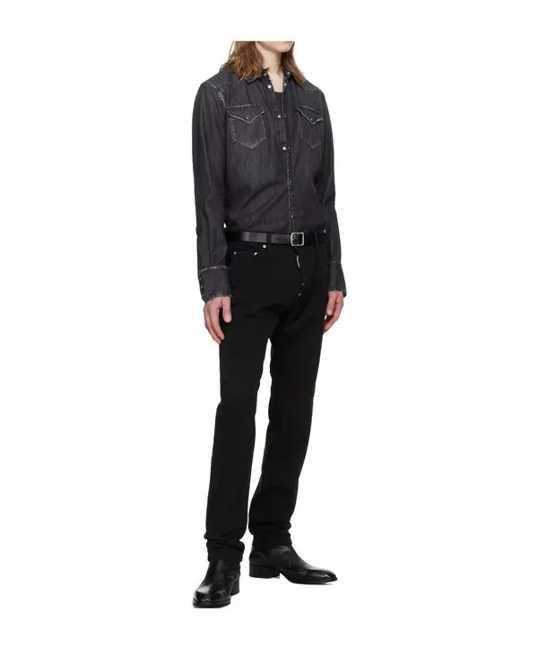 Dsquared2 Western Long-sleeved Denim Shirt