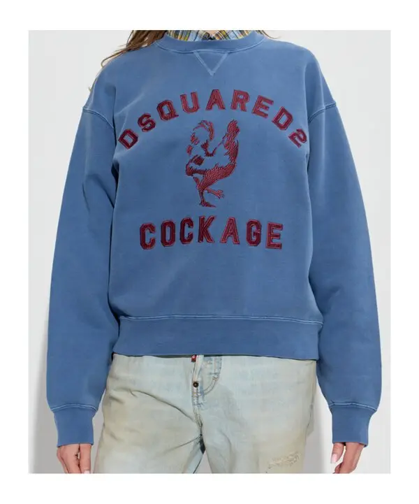Dsquared2 Crewneck Sweatshirt With Embroidered Logo