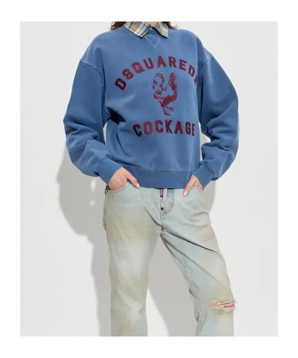 Dsquared2 Crewneck Sweatshirt With Embroidered Logo