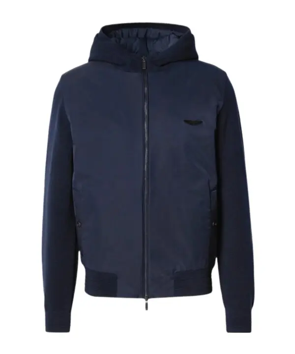 Hugo Boss Zip-up Hooded Jacket With Elasticated Cuffs And Hem