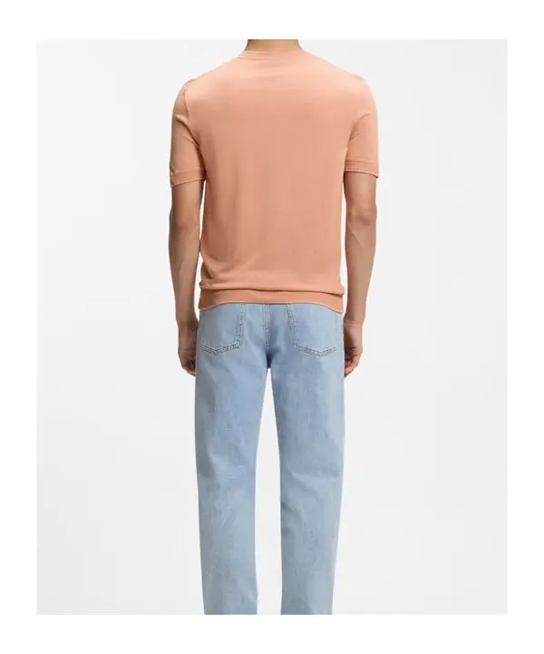 Hugo Boss Nottano Knitted Short-sleeve Top - Nude