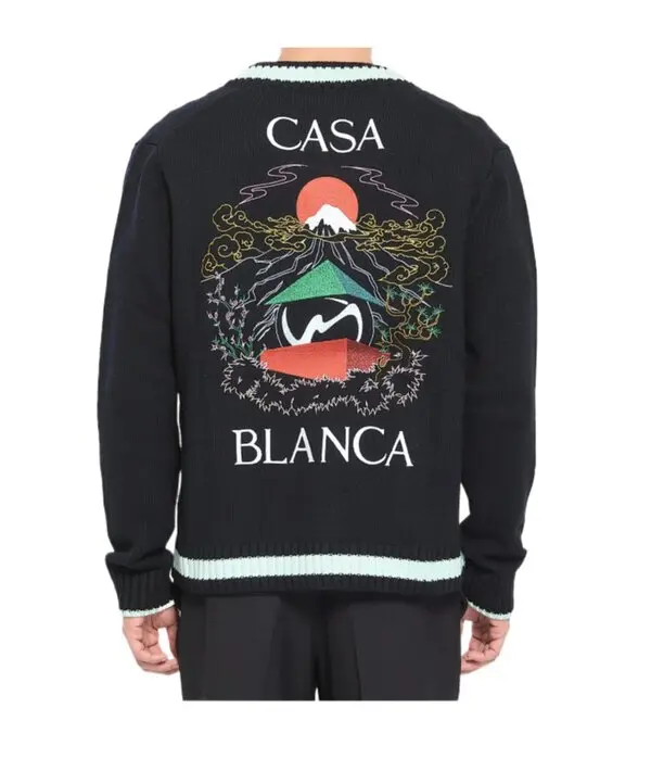 Casablanca Embroidered V-neck Cardigan