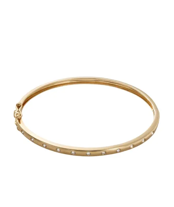 STONE AND STRAND 14 Karat Diamond Bangle - Gold