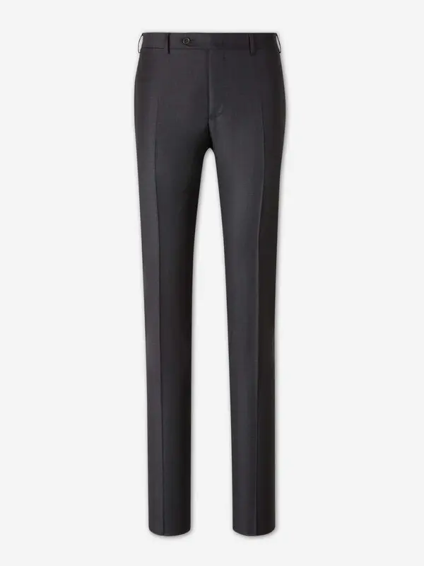 Canali Long-sleeved Suit Jacket And Trousers Two-piece Set - Black