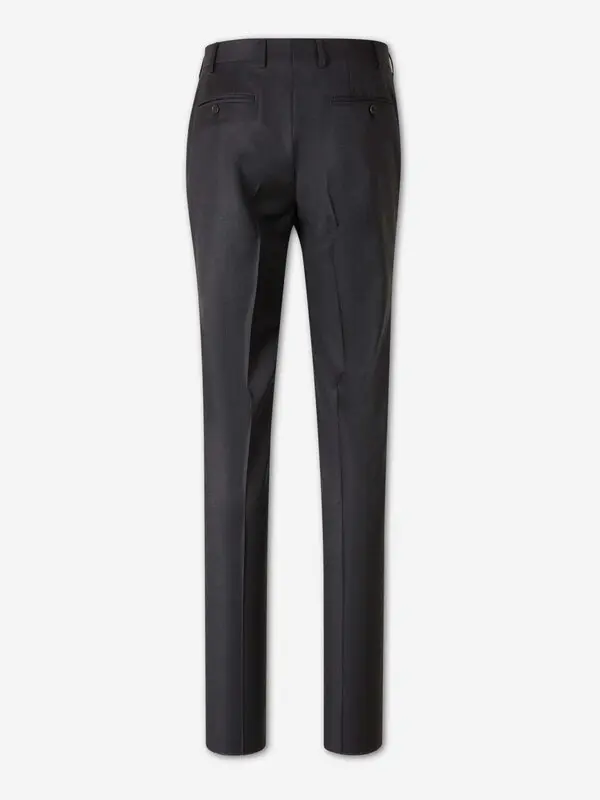 Canali Long-sleeved Suit Jacket And Trousers Two-piece Set - Black