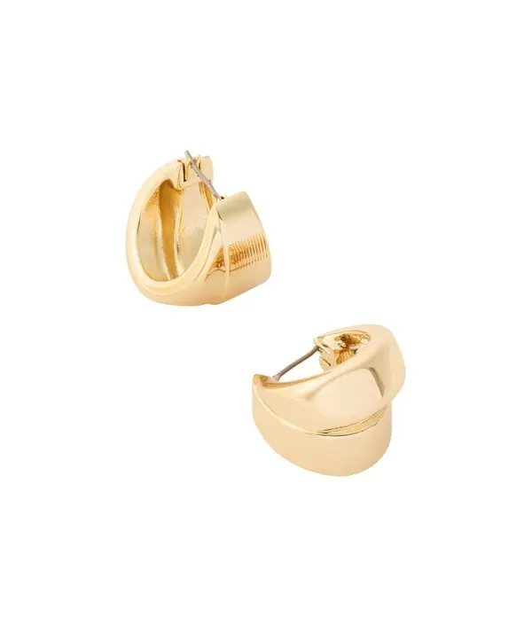 ROXANNE ASSOULIN Tone Criss-cross Hoop Earrings - Gold