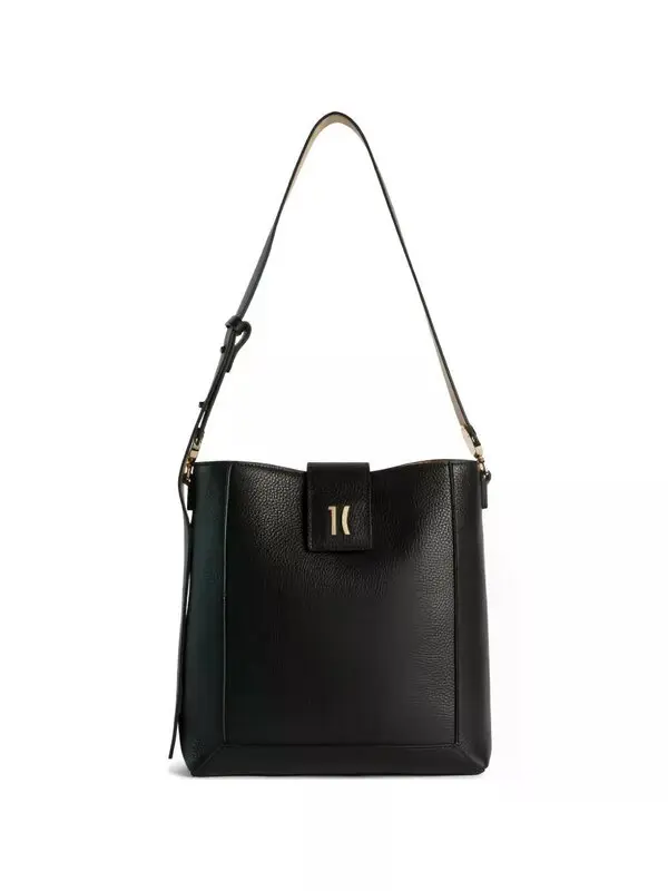 ALVIERO MARTINI 1° CLASSE Grained Shoulder Bag With Logo Plaque