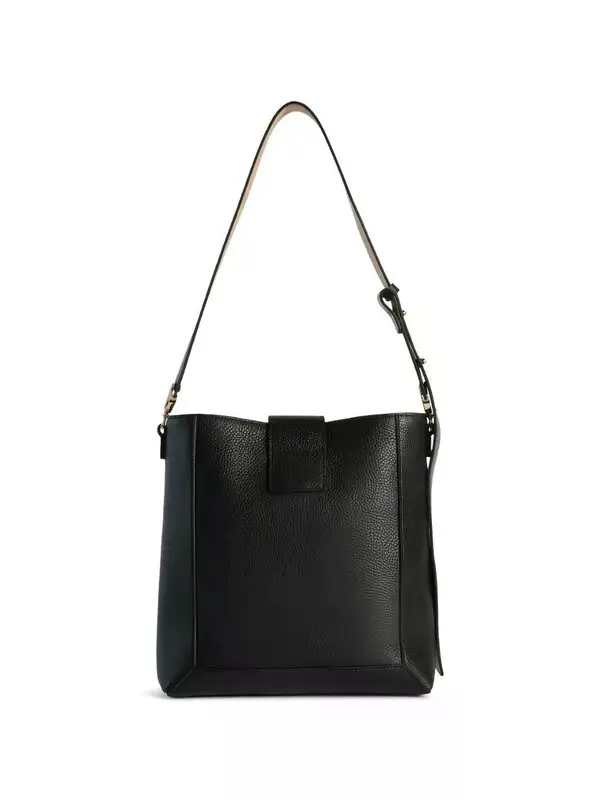ALVIERO MARTINI 1° CLASSE Grained Shoulder Bag With Logo Plaque