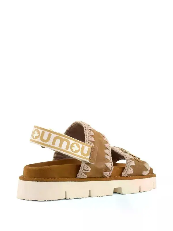 Mou Crochet-trim Logo-plaque Sandals