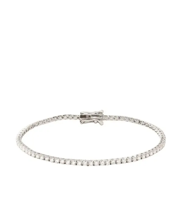 STONE AND STRAND 14-karat White Diamond Tennis Bracelet - Gold