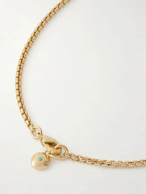ROXANNE ASSOULIN The Itsy Bitsy Initial Sapphire Necklace - Gold