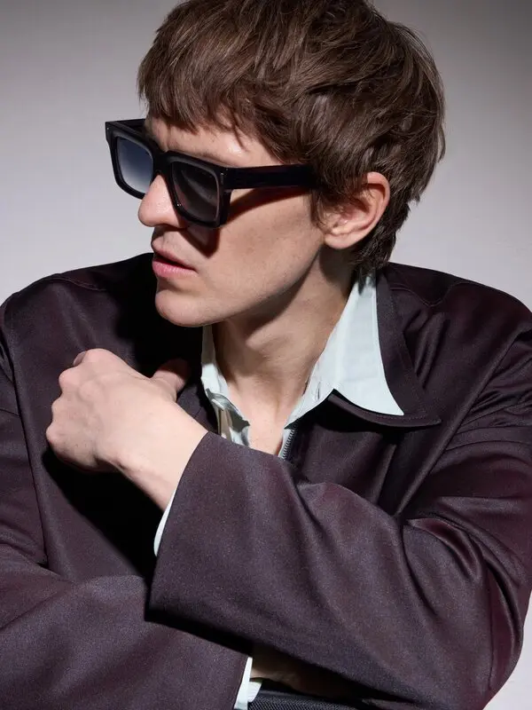 CUTLER AND GROSS Square Frame Acetate Sunglasses