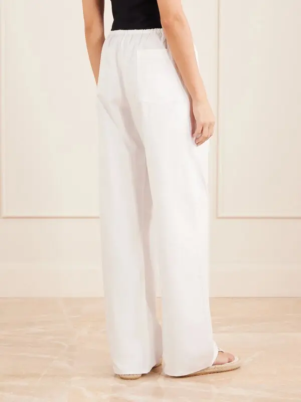 Matteau Drawcord Cotton Straight-leg Pants