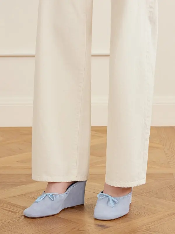 MARYAM NASSIR ZADEH 95 Suede Ballet Wedges